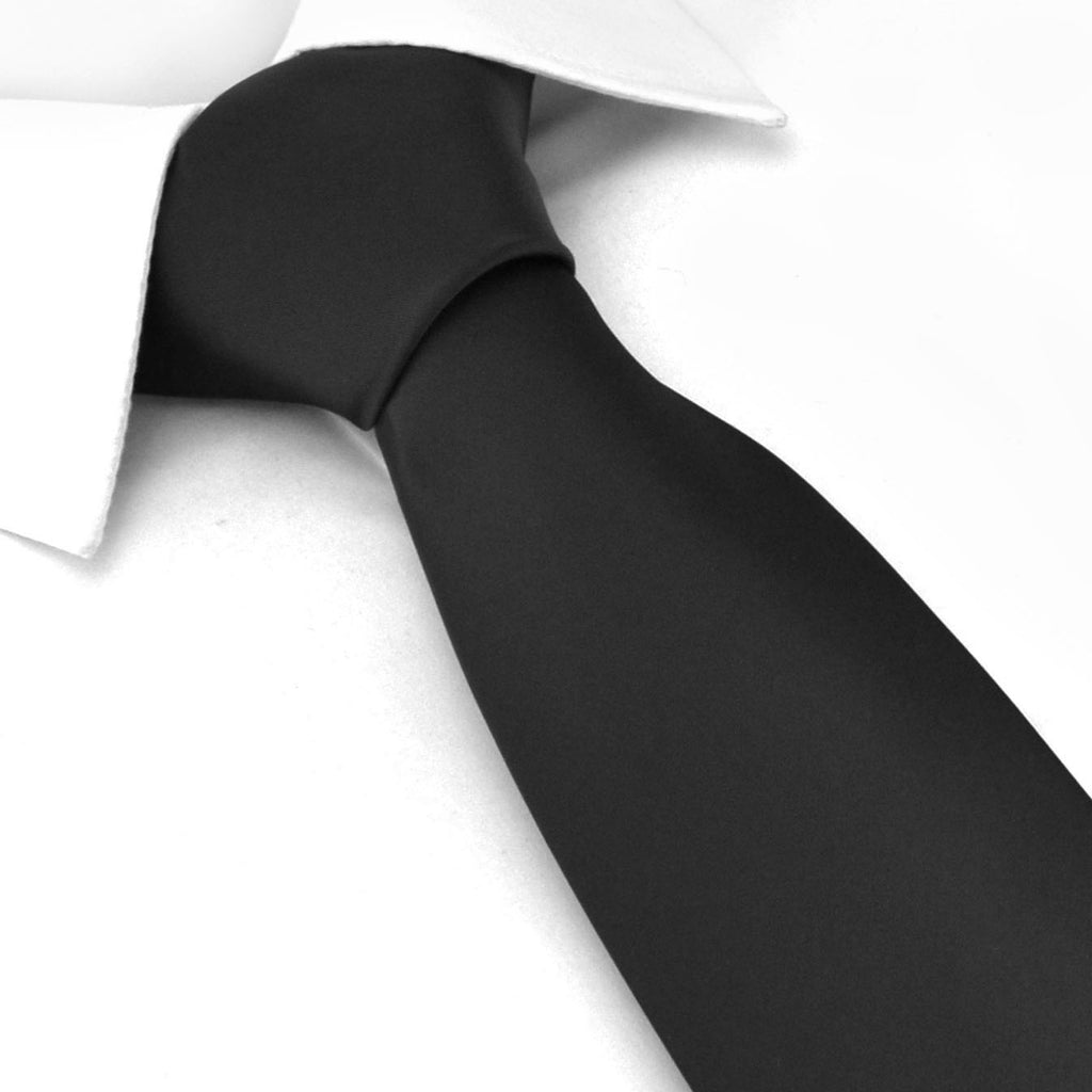 Plain Black Tie – The Cufflink Store