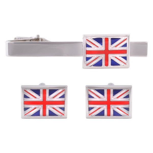 Union Jack Cufflinks and Tie Bar Set – The Cufflink Store