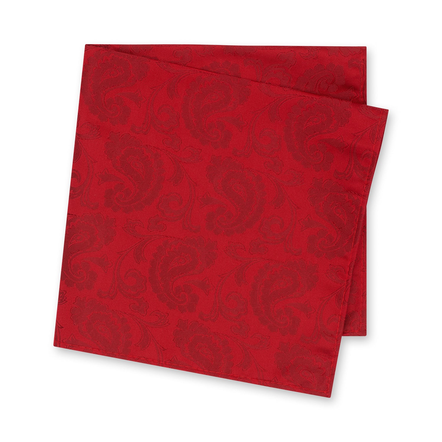 Classic Dark Red Paisley Silk Handkerchief – The Cufflink Store