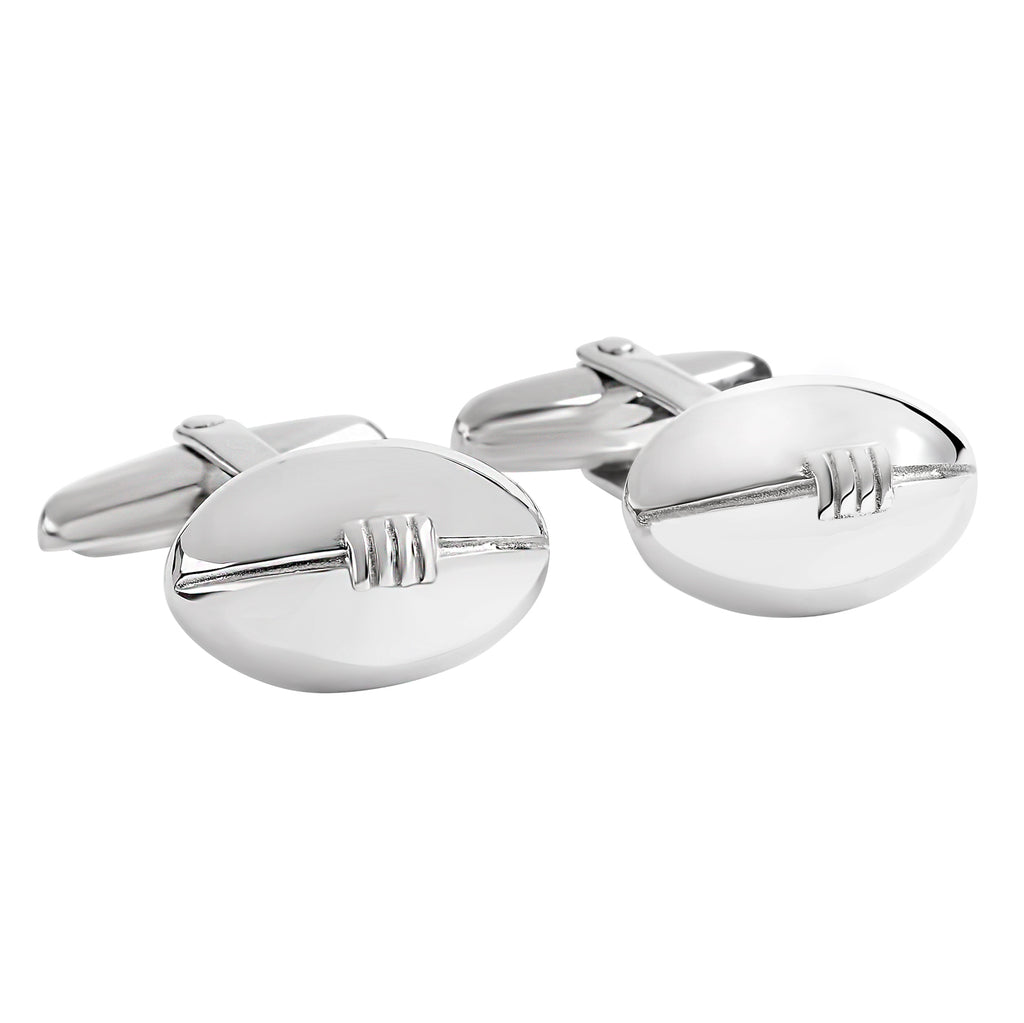 Sterling Silver Rugby Ball Cufflinks – The Cufflink Store