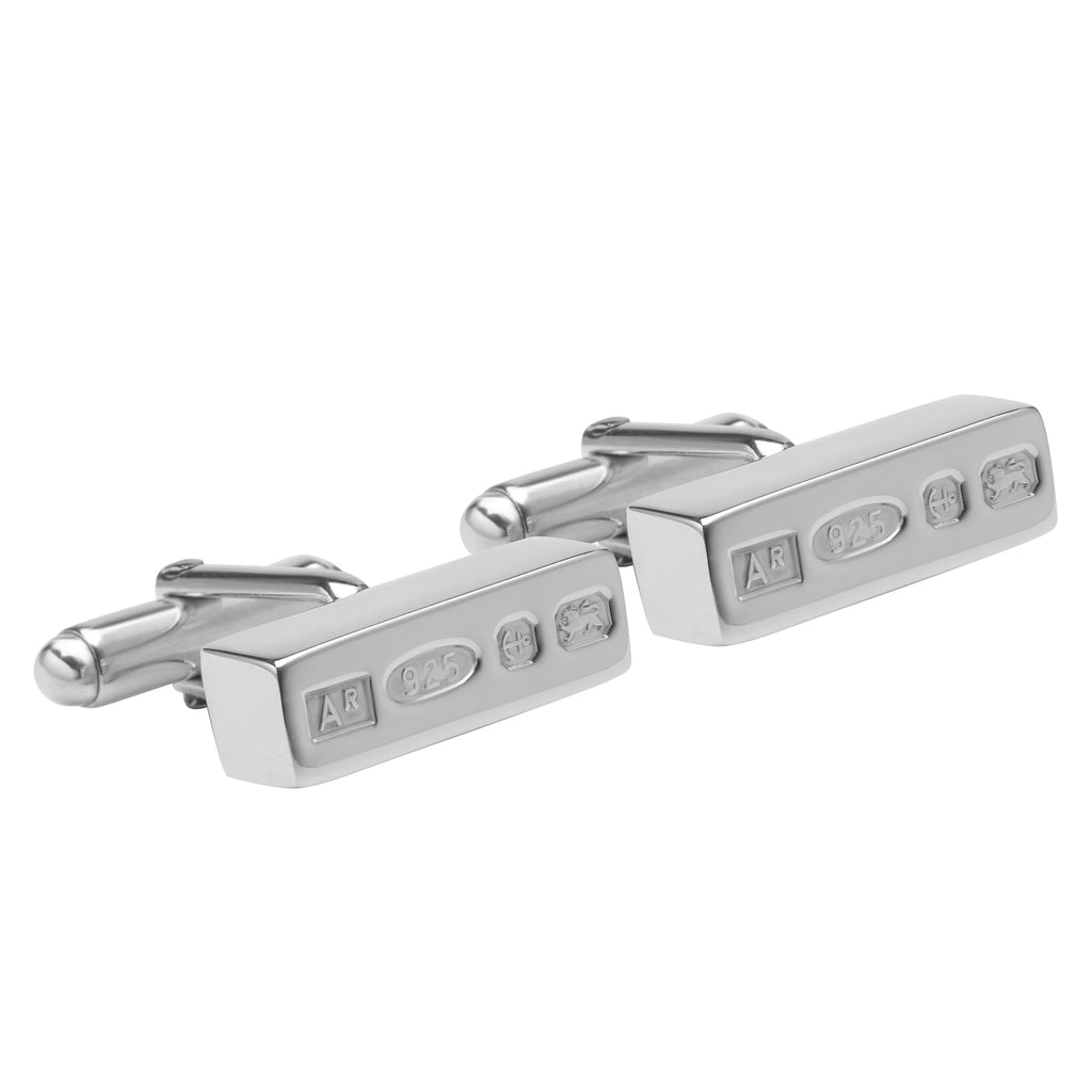925 Sterling Silver Hallmarked Ingot Cufflinks – The Cufflink Store