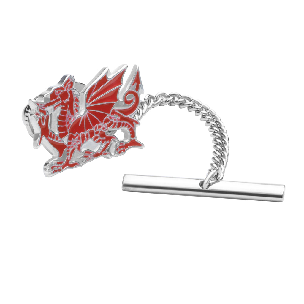 Sterling Silver Enamel Welsh Dragon Tie Tack – The Cufflink Store
