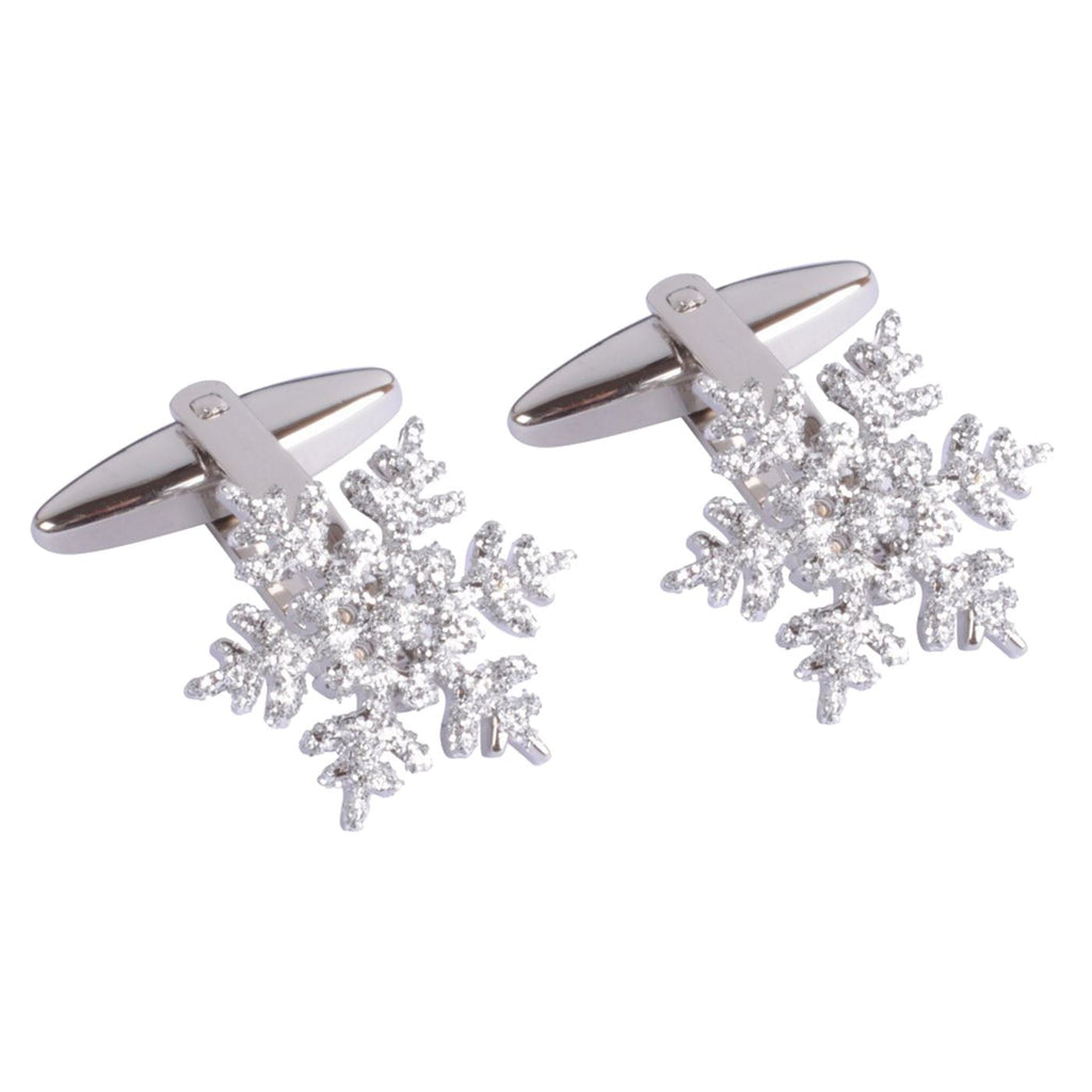 Silver snowflake cufflinks – The Cufflink Store