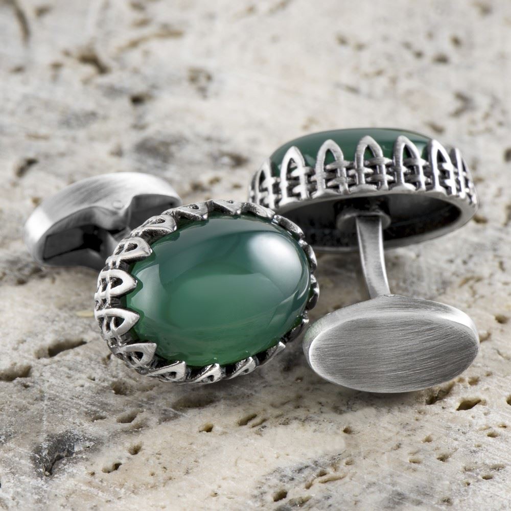 Green Filigree Cufflinks – The Cufflink Store